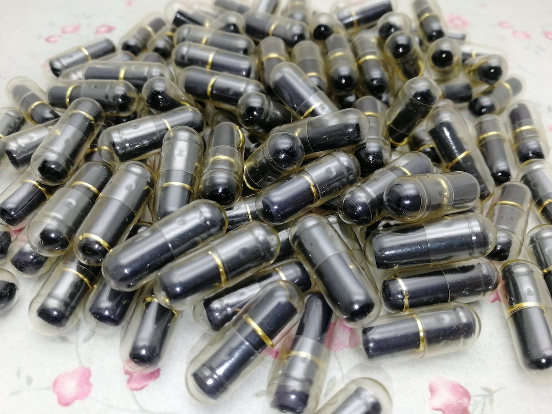 500 Pieces Clear Color Wish Message Pill Capsule Charm With Black Color ...