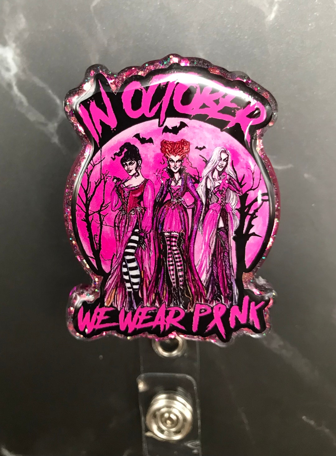 Sanderson Sisters Wear Pink in October Badge Reel - Etsy