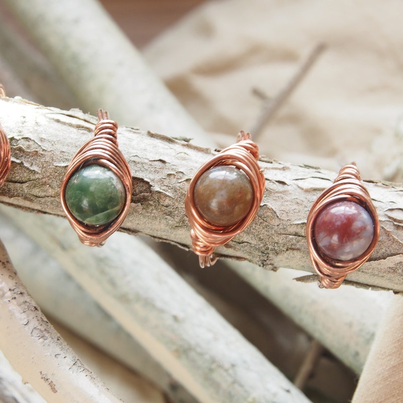 Healing Crystal Ring - Etsy UK