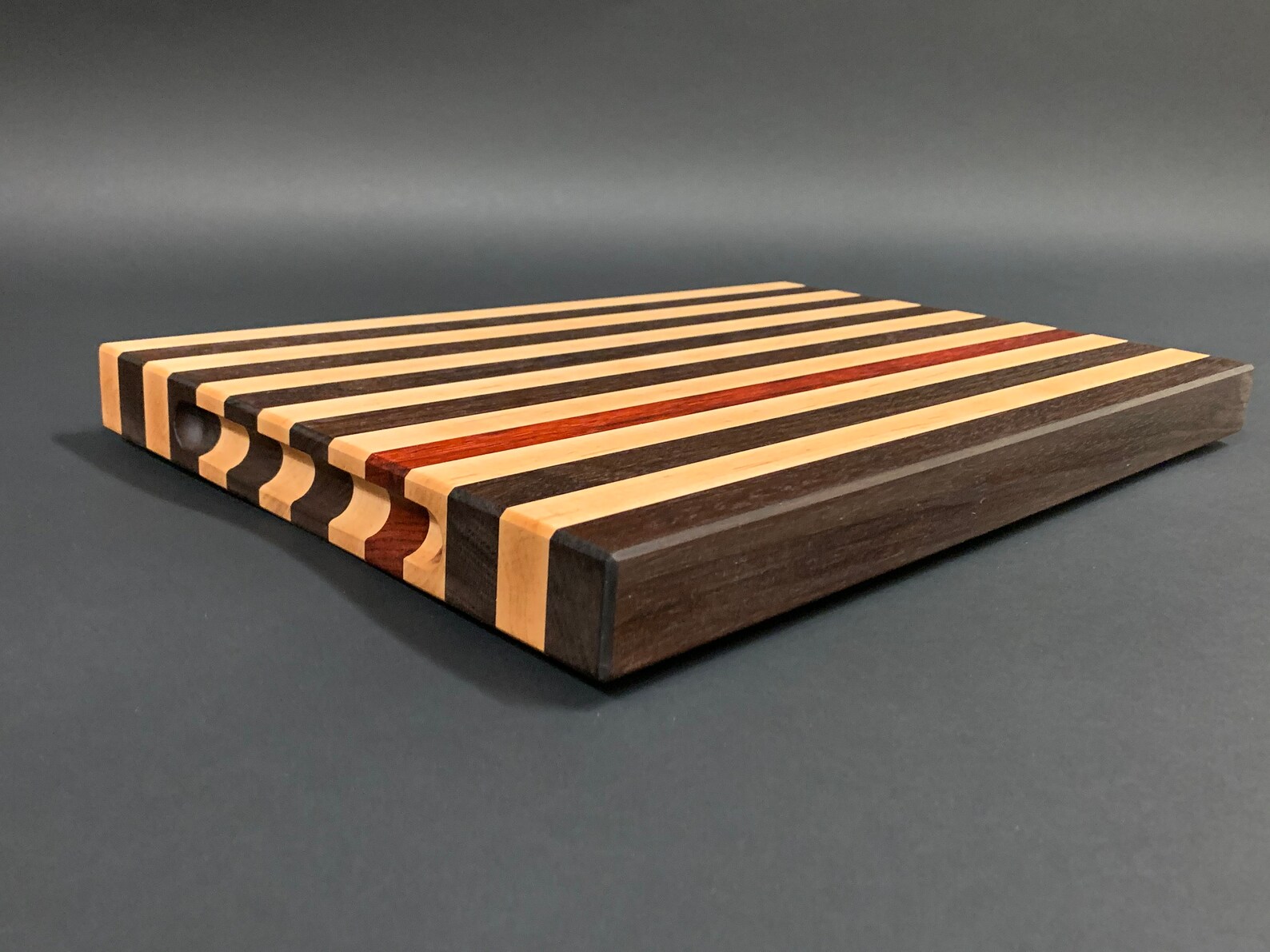 Wood Cutting Board Edge Grain Wedding Gift Walnut Maple Padauk - Etsy