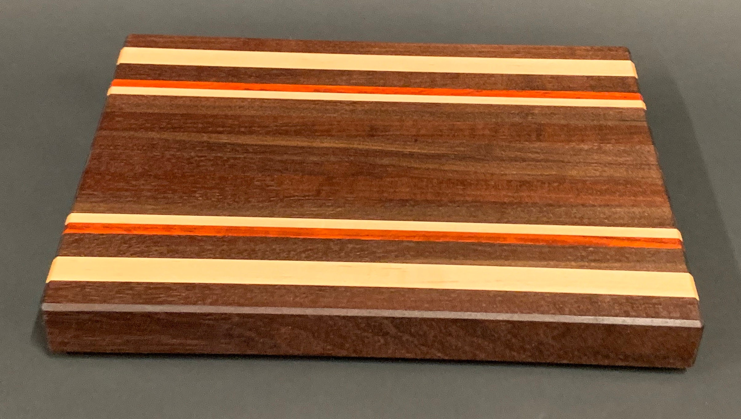 Wood Cutting Board Edge Grain Walnut Maple Padauk Wedding Gift | Etsy