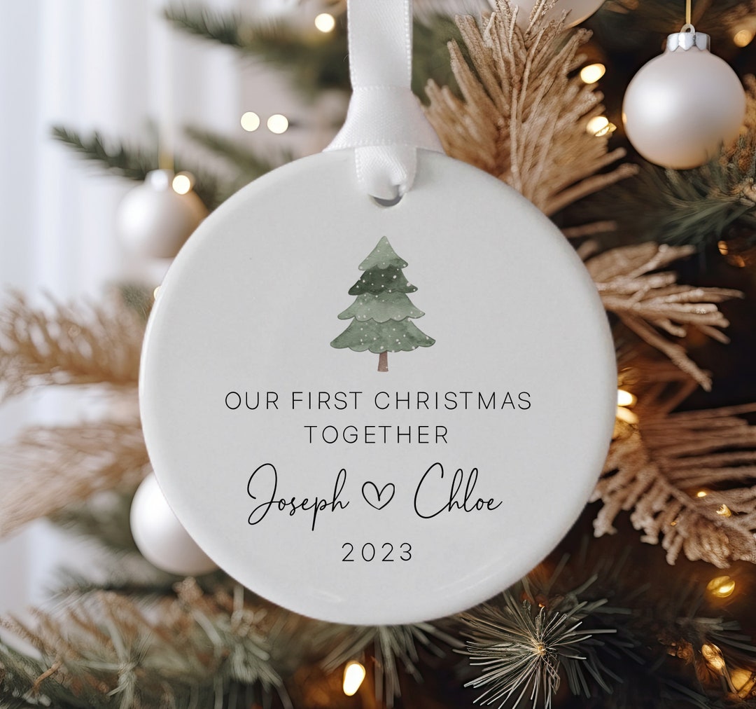 Personalized Couples Ornament, First Christmas Together Ornament ...