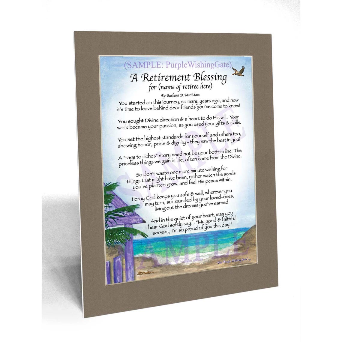 Personalized Retirement Blessing, Frame-able Retirement Poem, 8x10-inch ...