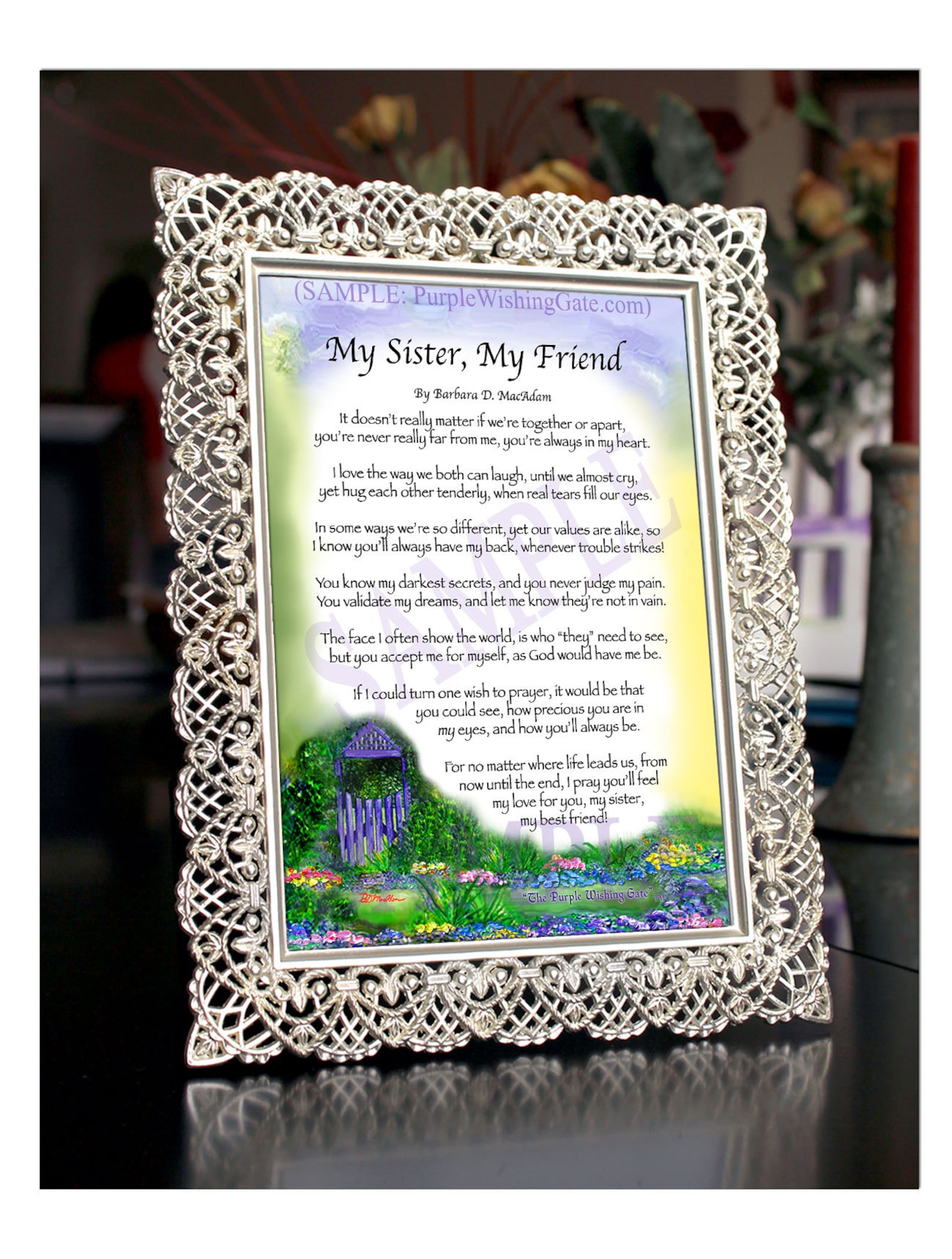 My Sister, My Friend - in Digital Format, 5x7 Frameable Digital Sister ...