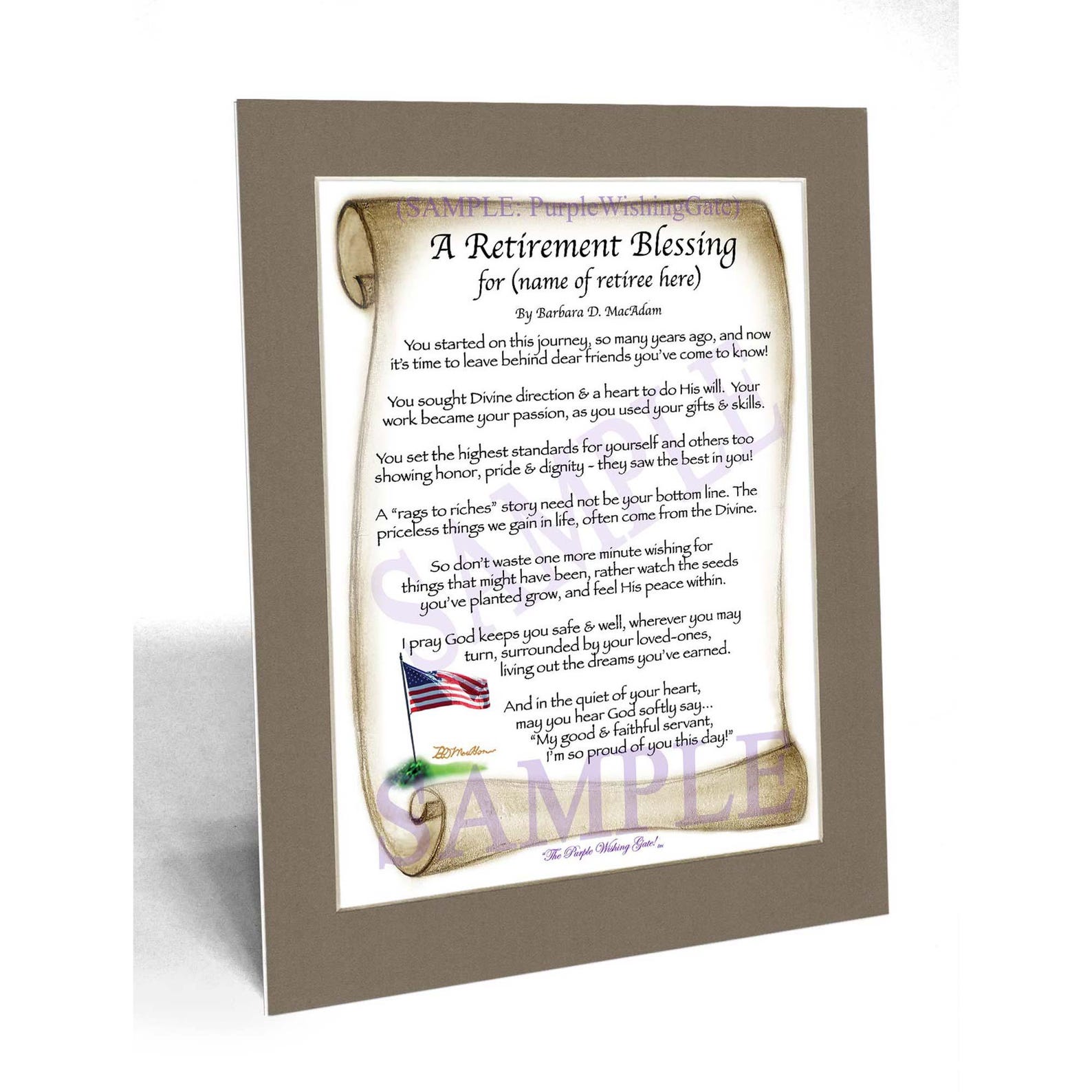 Personalized Retirement Blessing, Frame-able Retirement Poem, 8x10-inch ...