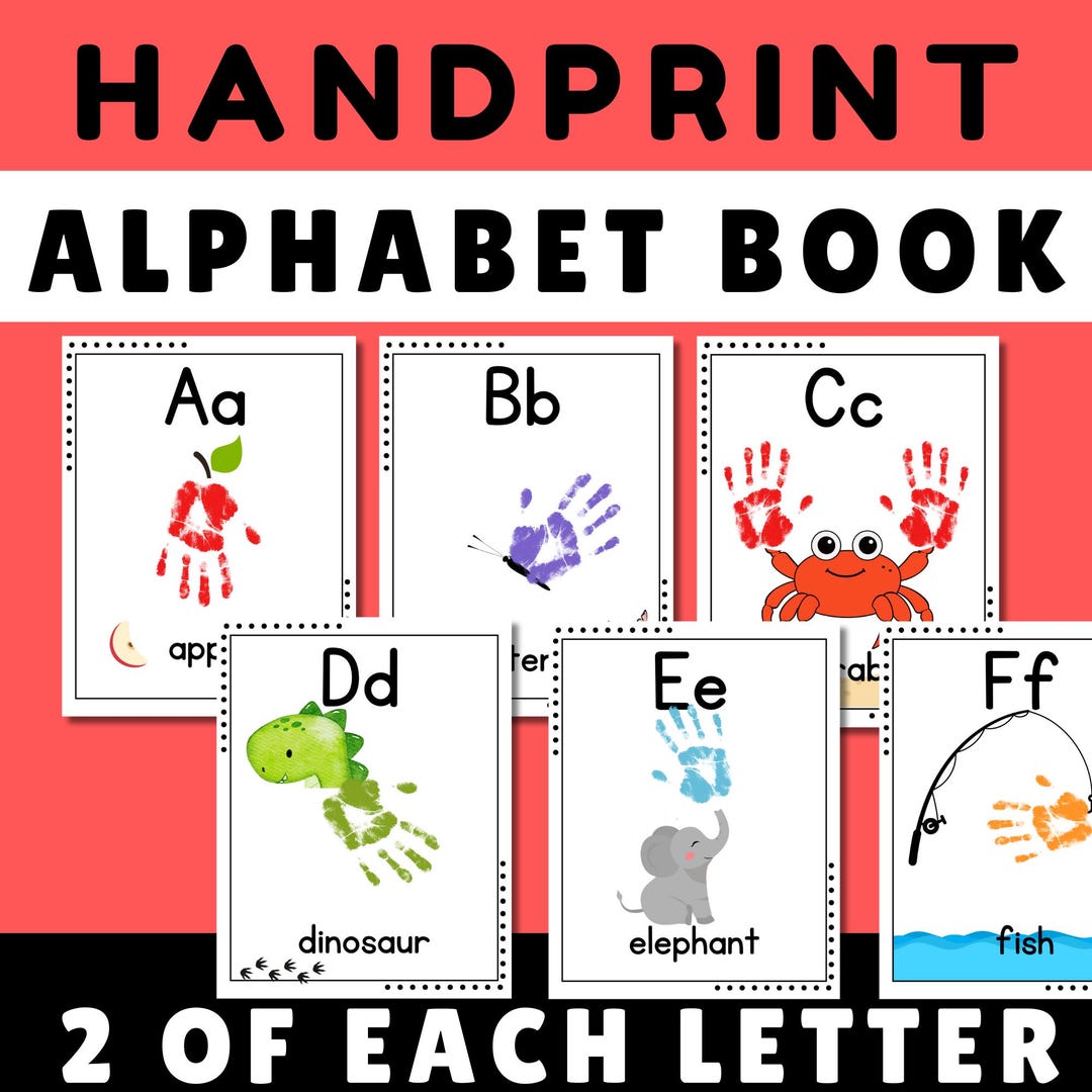 Handprint Alphabet Book - Etsy