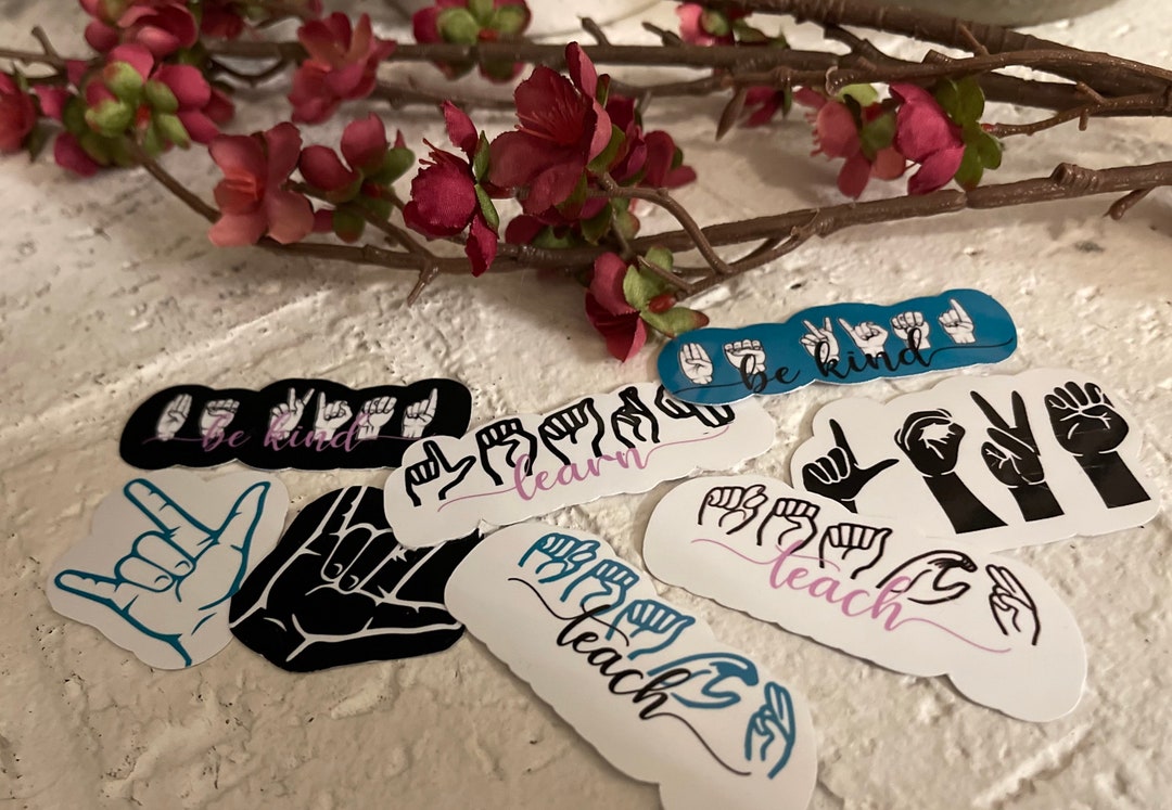 Sign Language Sticker Pack - Etsy