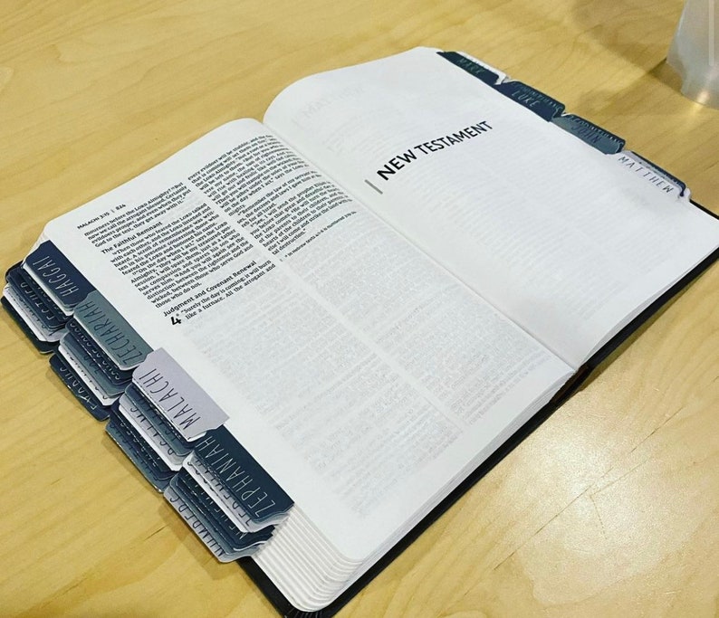 Glossy Vinyl Bible Tabs With Placement Guide for Bible Study - Etsy