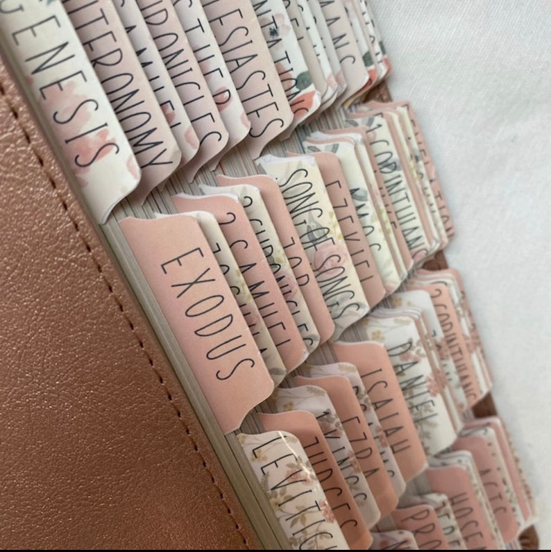 Glossy Vinyl Bible Tabs With Placement Guide - Etsy