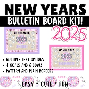 NEW YEARS Bulletin Board Kit - Etsy
