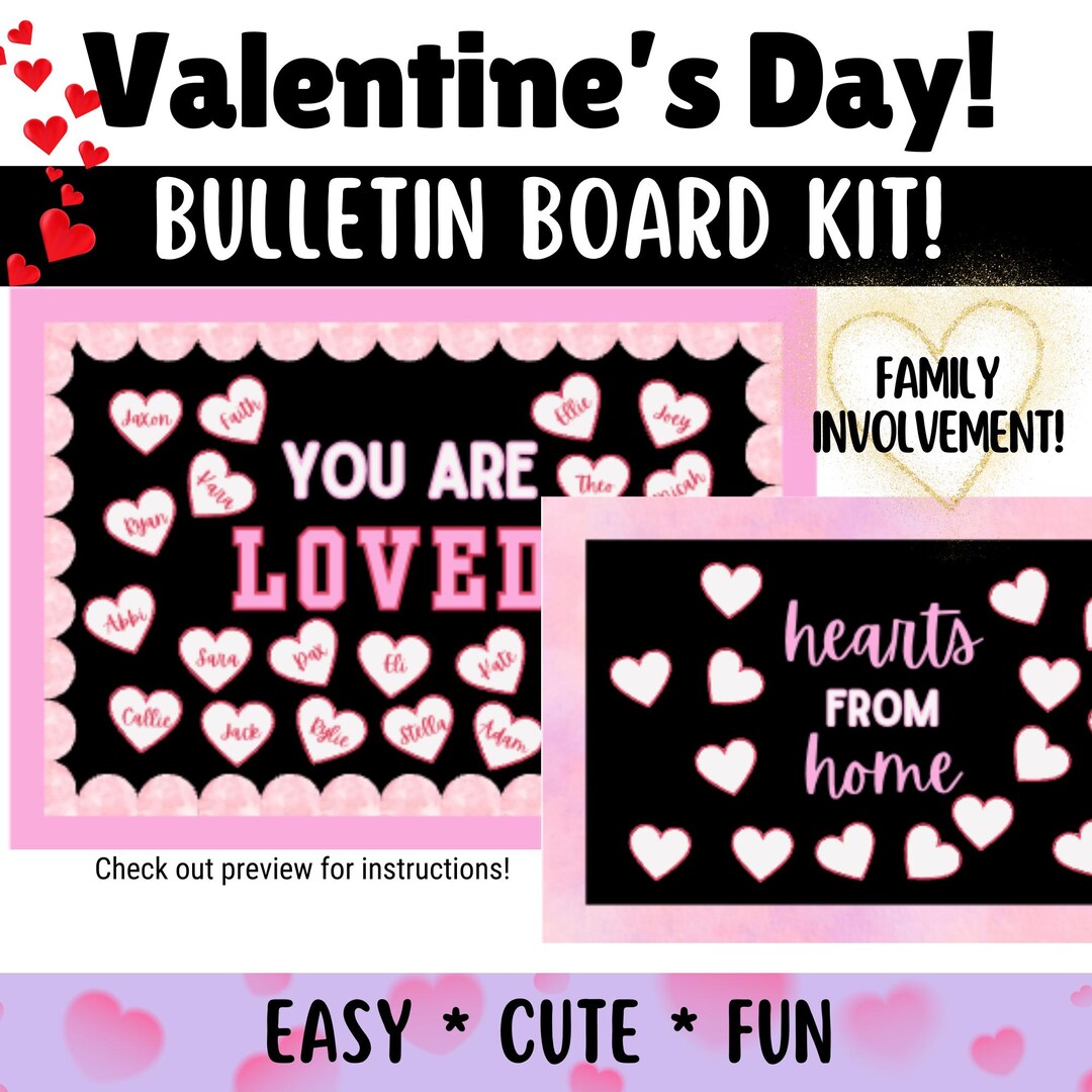Valentine's Day Bulletin Board Kit - Etsy