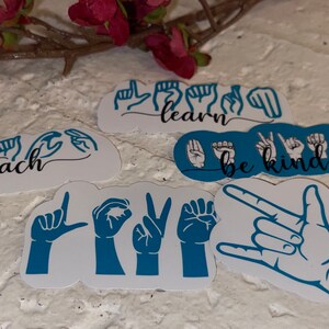 Sign Language Sticker Pack - Etsy