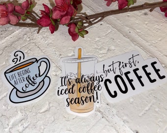 Coffee Lover Sticker, Coffee Heartbeat, Matte Sticker - Etsy