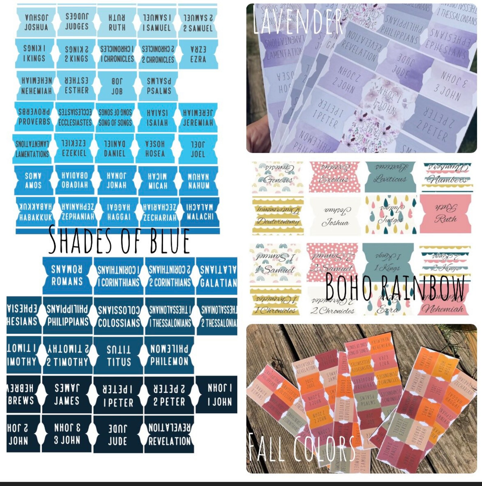 Glossy Vinyl Bible Tabs With Placement Guide - Etsy