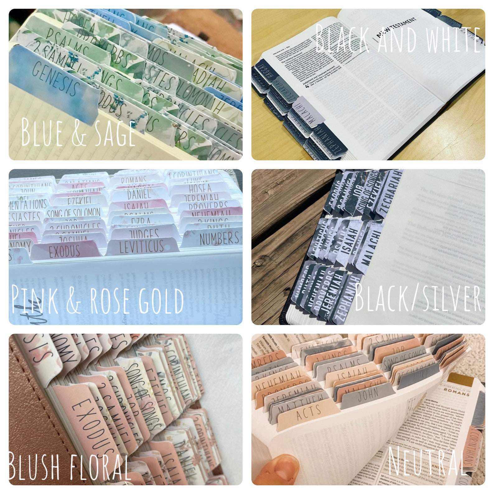 Glossy Vinyl Bible Tabs With Placement Guide - Etsy