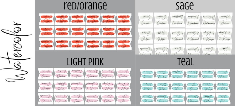 Glossy Vinyl Bible Tabs With Placement Guide - Etsy