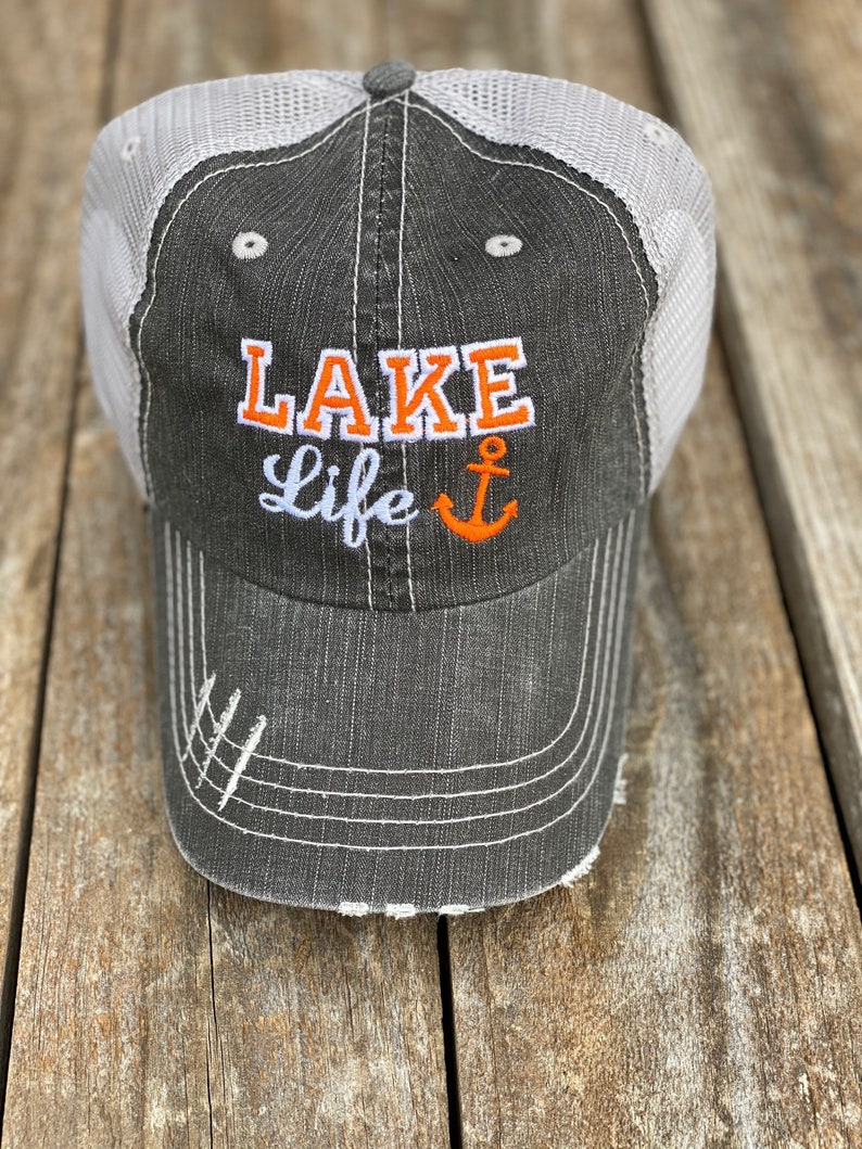 Lake Life Trucker Hat with Your Choice of Anchor Color | Etsy