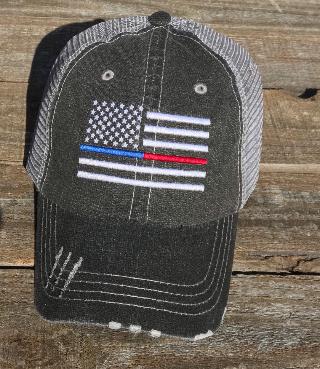 Back the Blue Back the Red First Responders Trucker Hat - Etsy