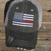 Back the Blue Back the Red First Responders Trucker Hat - Etsy