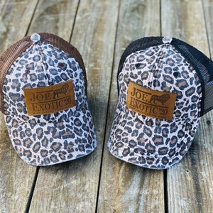 Joe Exotic Leather Leopard Engraved Hat - Etsy