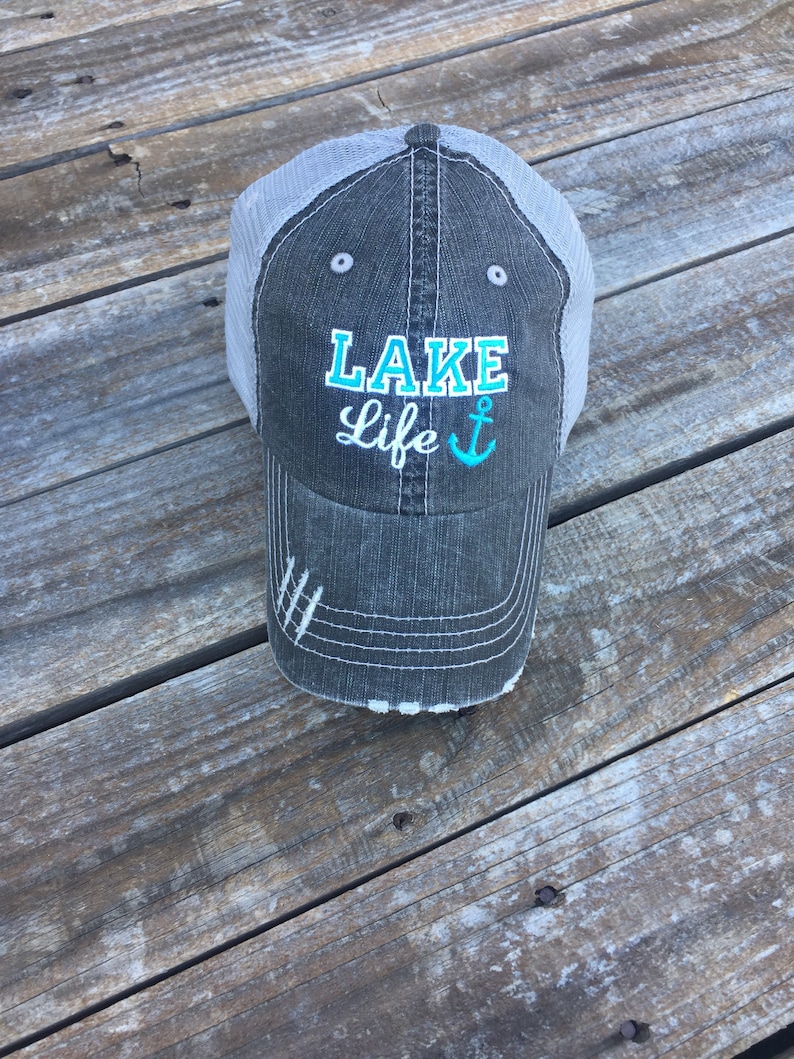 Lake Life Trucker Hat with Your Choice of Anchor Color | Etsy