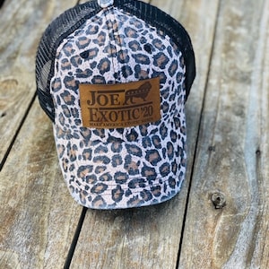 Joe Exotic Leather Leopard Engraved Hat - Etsy