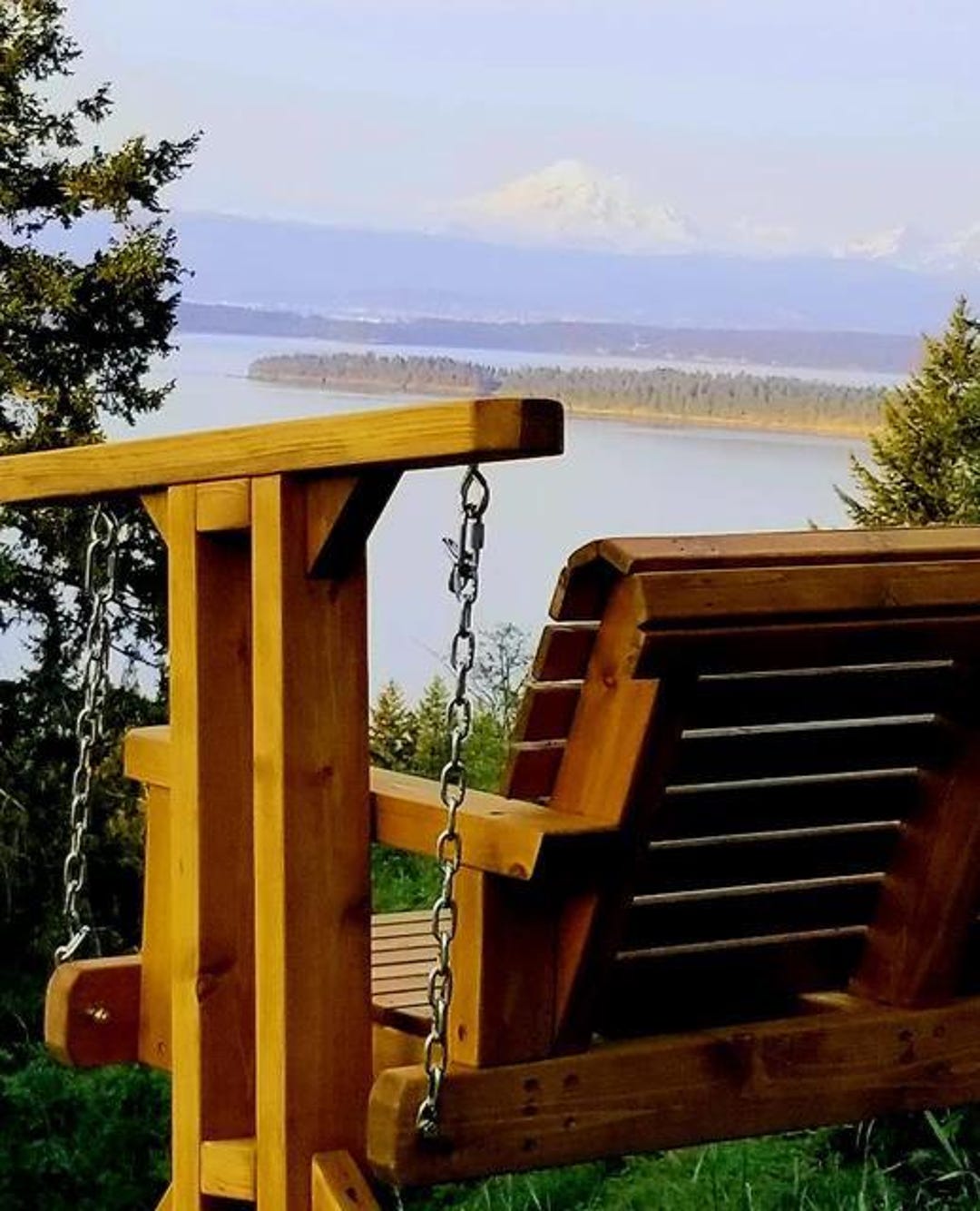 Cedar Wood Outdoor Glider Chair, Garden Chairs, Small Porch Bench - Etsy