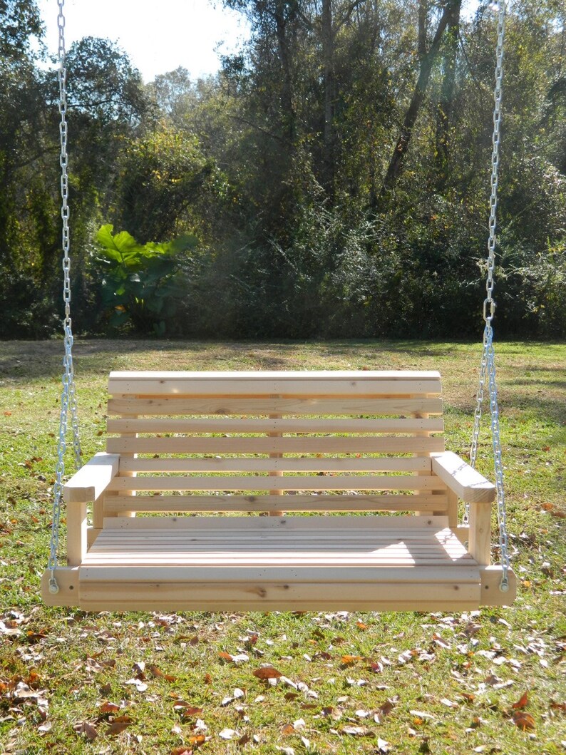 3ft Cedar Porch Swing Swing Chair Tree Swing Hanging Chair - Etsy