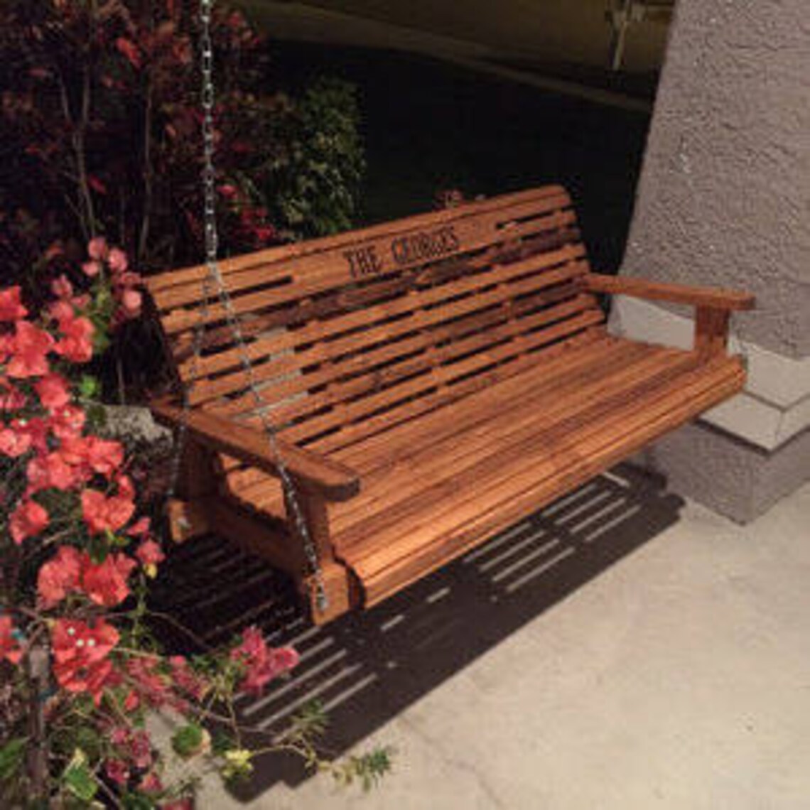 6ft Porch Swing Custom Outdoor Gift Oversize Solid Wood | Etsy