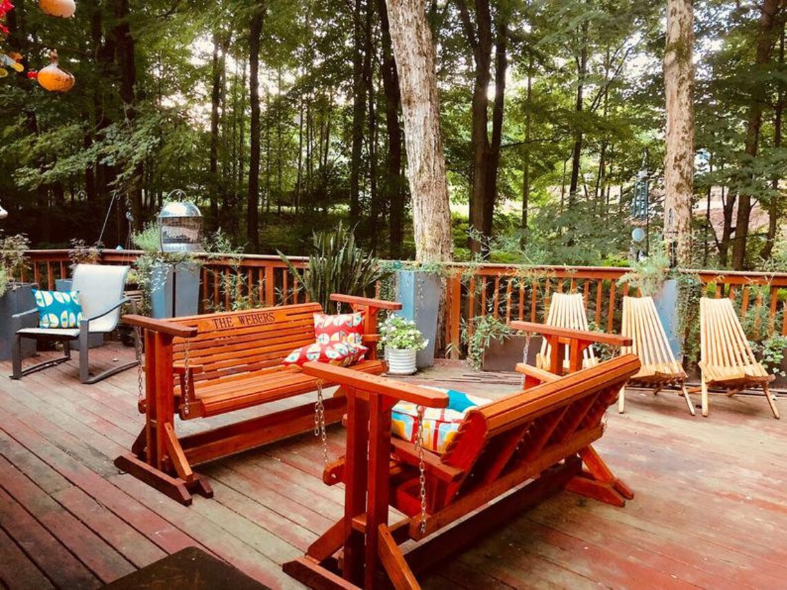 6ft Cedar Glider Swing Cedar Wood Porch Swing Outdoor Bench - Etsy