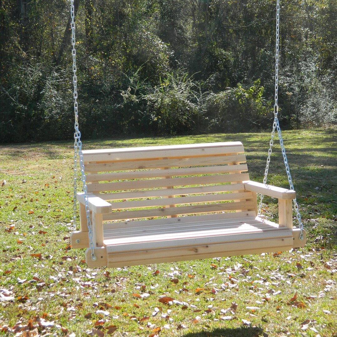 3ft Cypress Porch Swing,patio Swing,bench,wood Porch Swing,outdoor Gift ...
