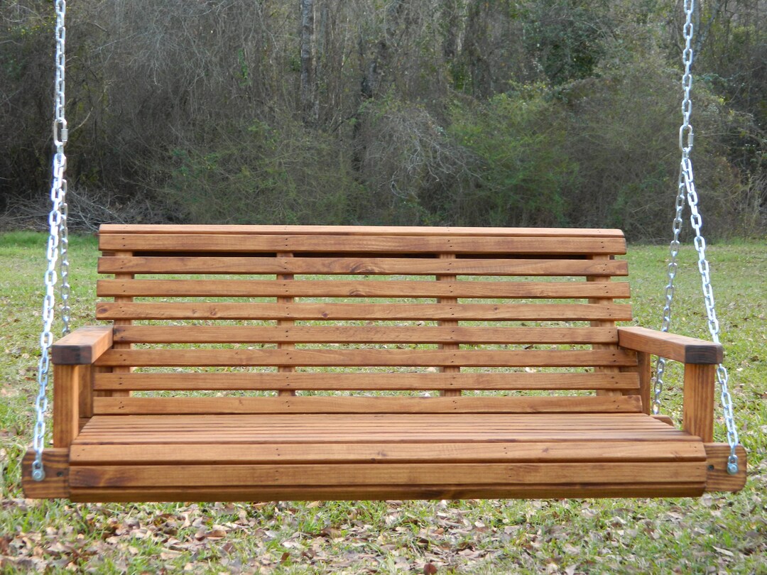 4ft Cypress Porch Swing,patio Swing,bench,solid Wood Porch Swing ...