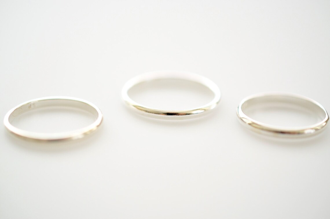 Sterling Silver 2mm Band Ring Simple Band Ring Sterling | Etsy