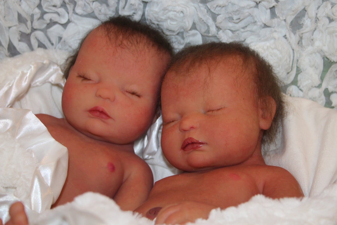 19" Silicone Reborn Twins: Chubby Full Body Baby Dolls - Etsy