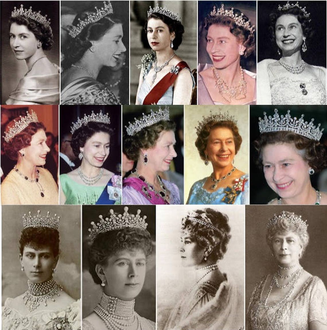 Queen Mary Tiara Royal Elizabeth Bridal Crown Wedding Pageant - Etsy