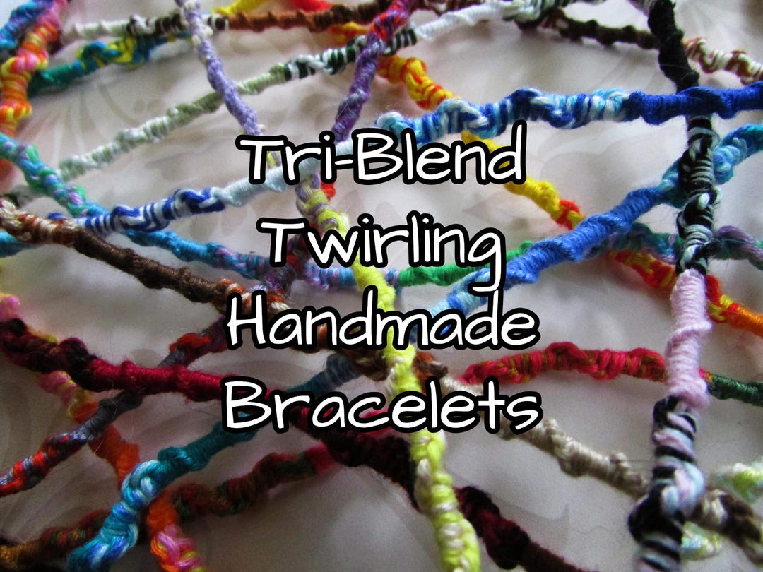 Tri-blend Twirling Handmade Bracelets - Friendship Bracelets - Etsy