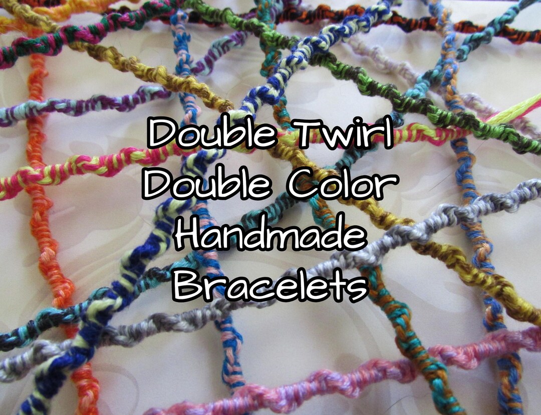 Double Twirl, Double Color Handmade Bracelets - Friendship Bracelets - Etsy