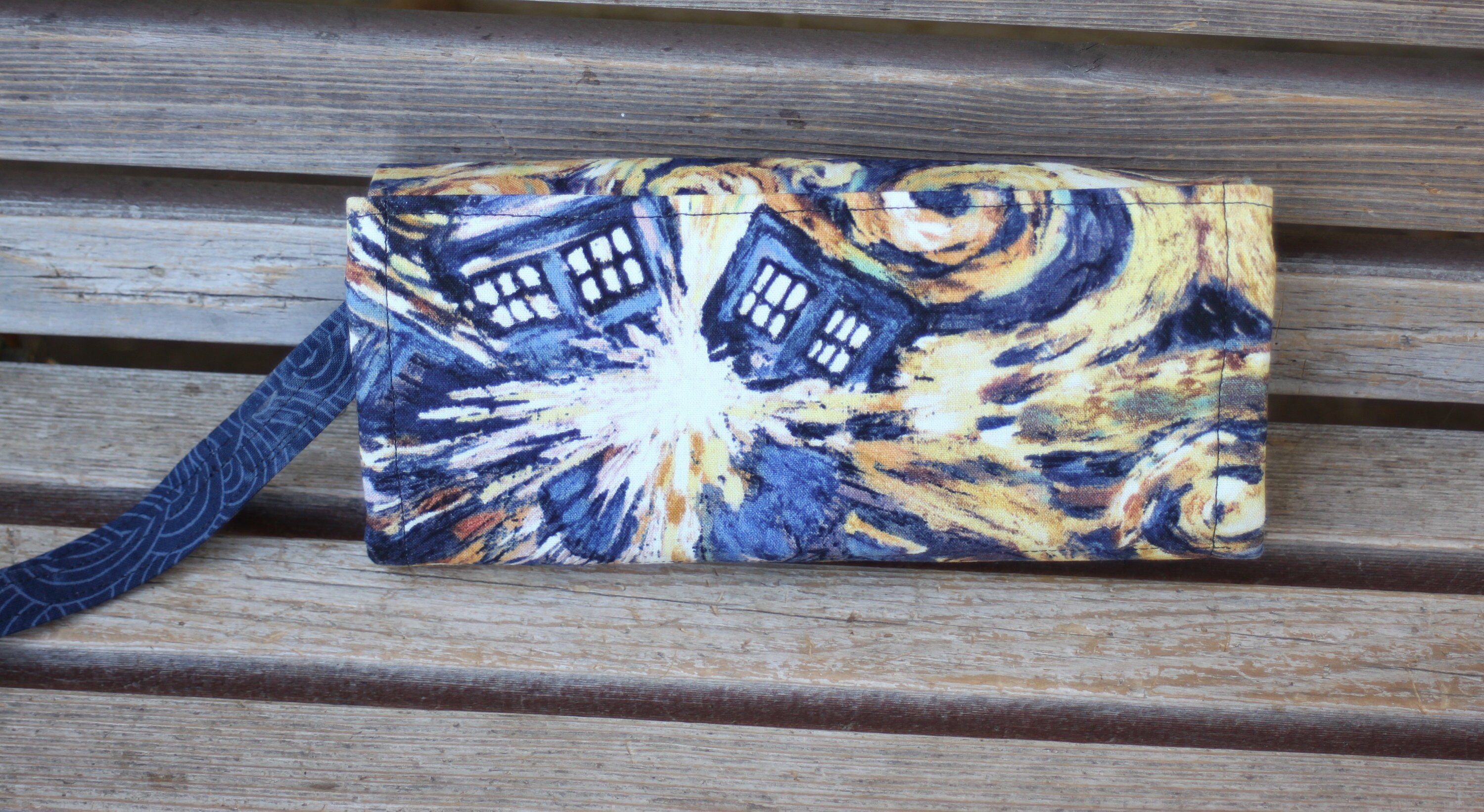 Dr Who Tardis, Van Gogh on wallet, based on the NCW pattern, Accordian ...