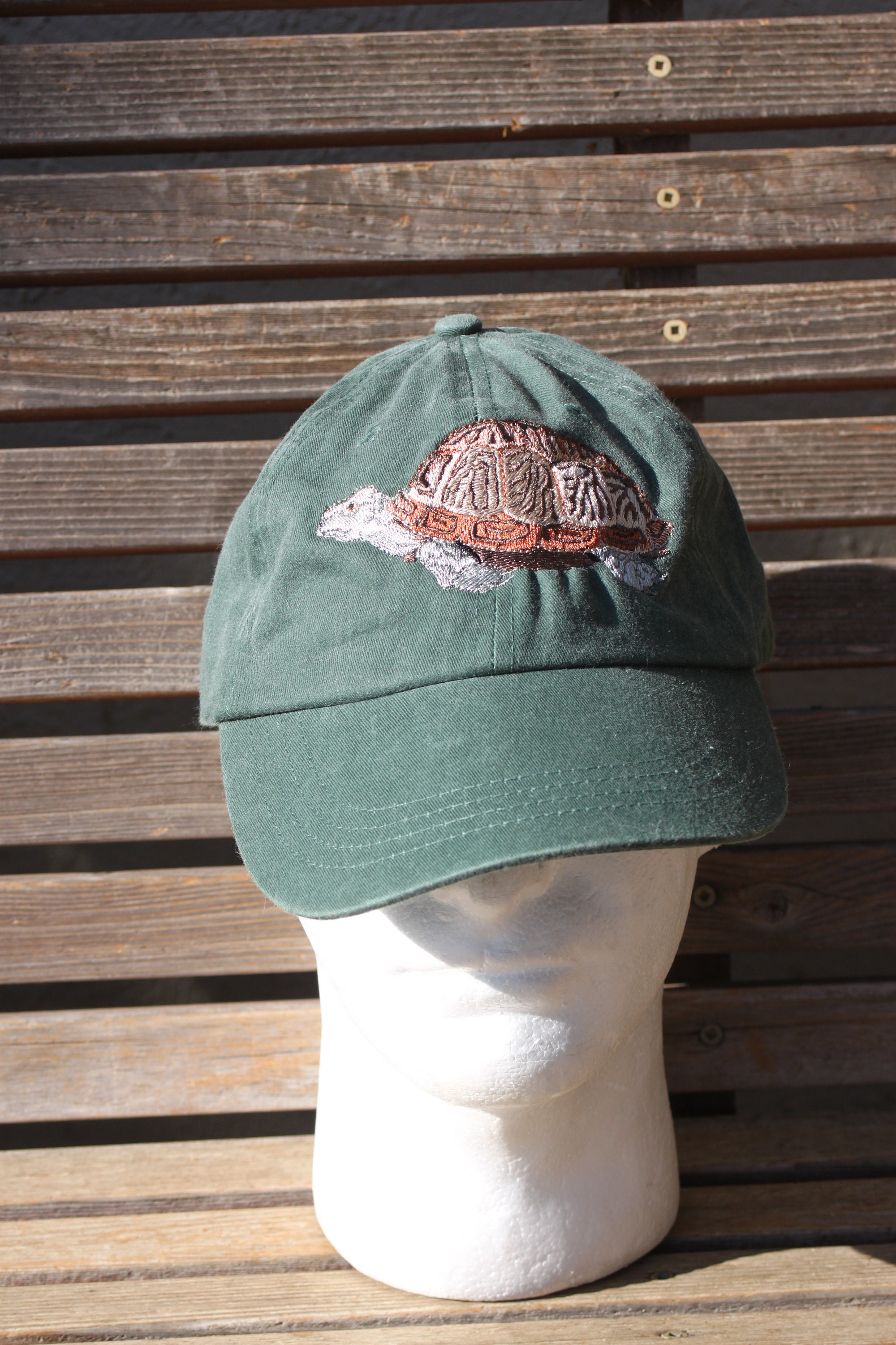 A turtle/ tortoise is Embroidered on a Baseball Hat Cap, Adjustable hat ...