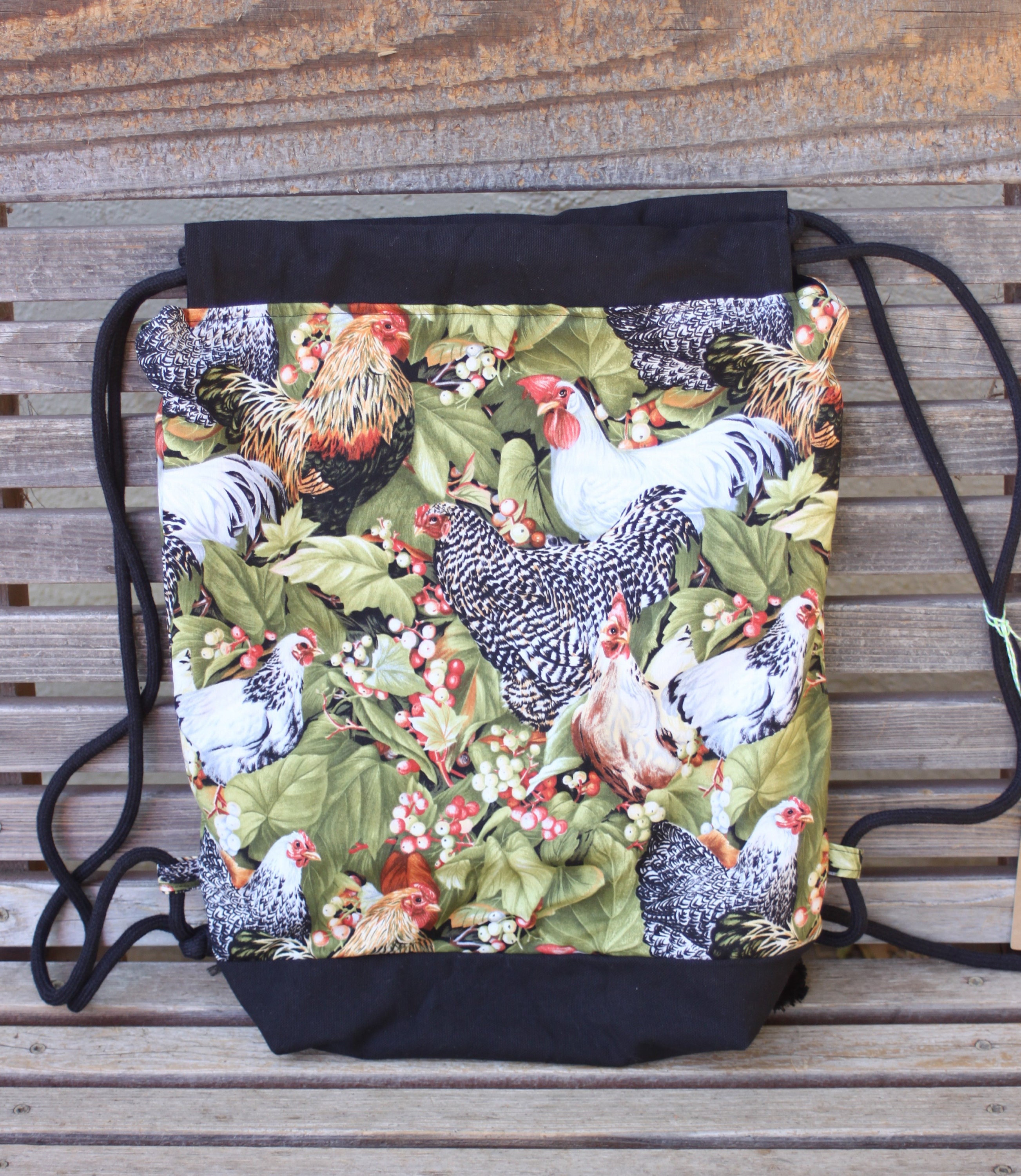 Chicken Rooster Farm backpack, a fun accessory for any outfit, Canvas ...