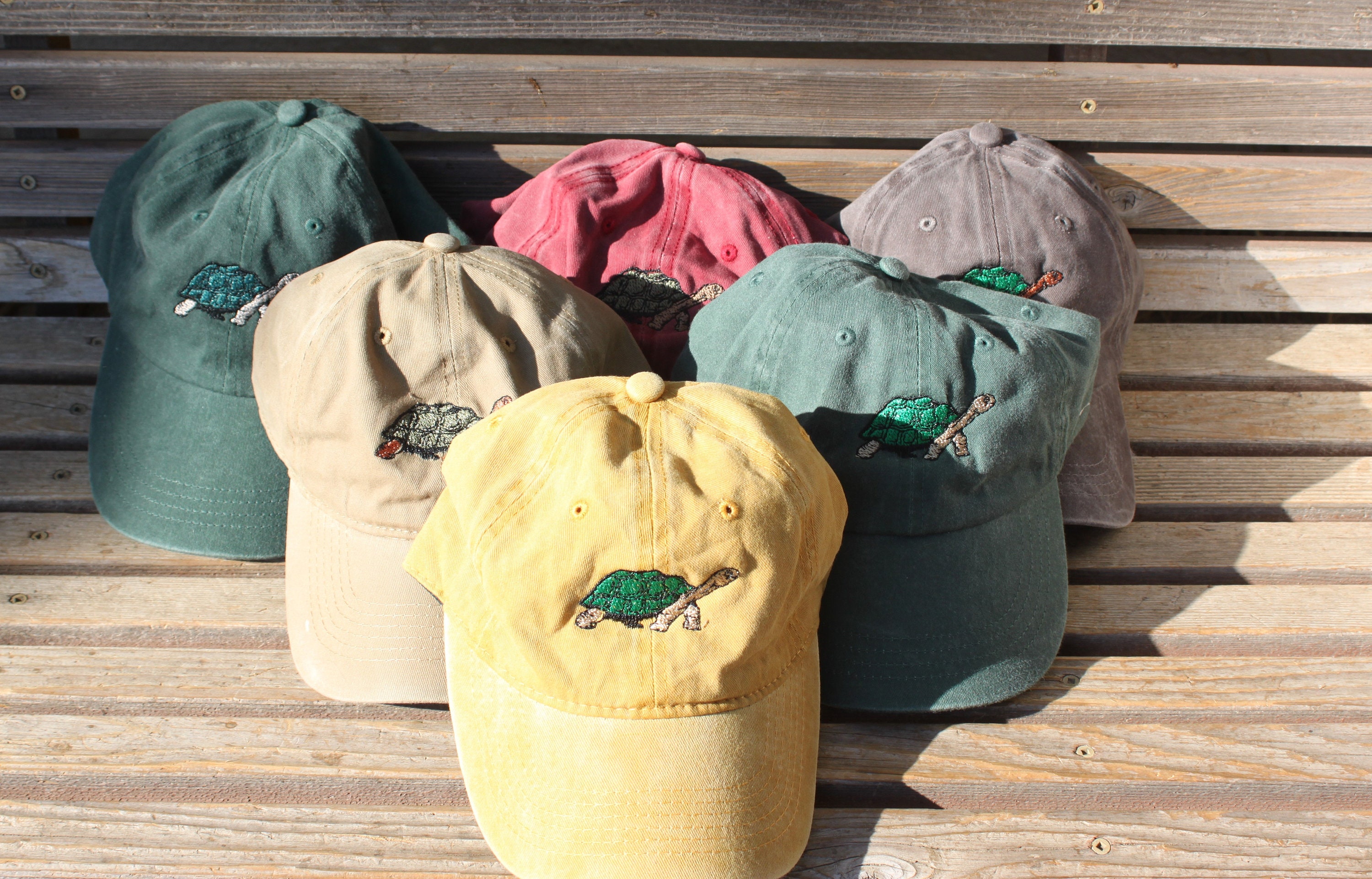 A turtle/ tortoise is Embroidered on a Baseball Hat Cap, Adjustable hat ...
