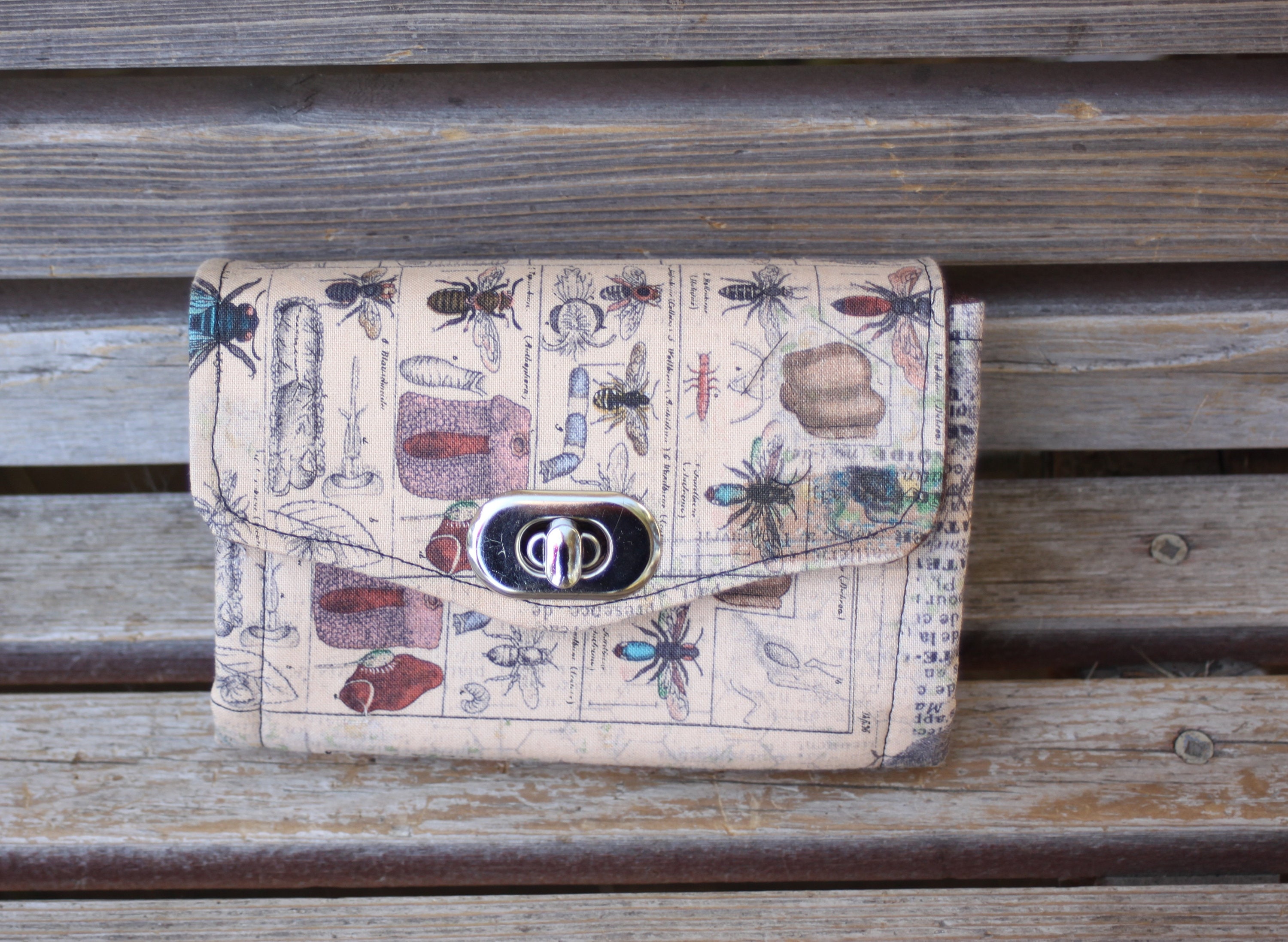 Bugs, flys insects mini-wallet, based on the NCW pattern, Accordian ...