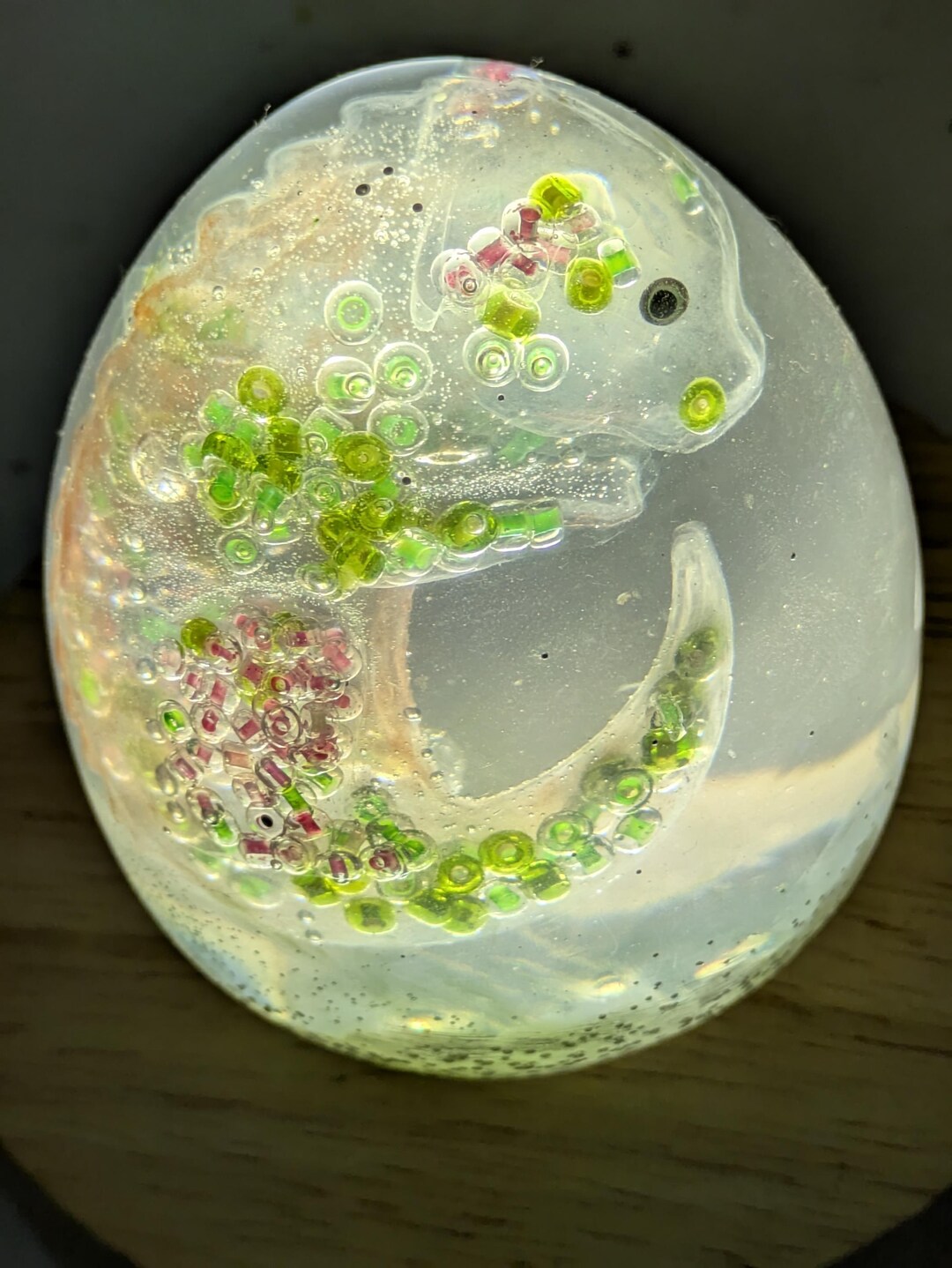 Embryo Dragon Hatchling Egg | Uv-reactive Resin Paperweight & Fantasy ...