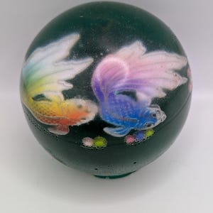 Resin Sphere "dancing Bettas" – Hand-painted Betta Fish Lovers Globe ...
