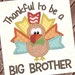 Turkey Boy Thankful Big Brother Embroidery Saying Brother | Etsy