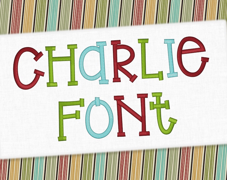 Charlie Embroidery Font Alphabet Design Embroidery Font - Etsy