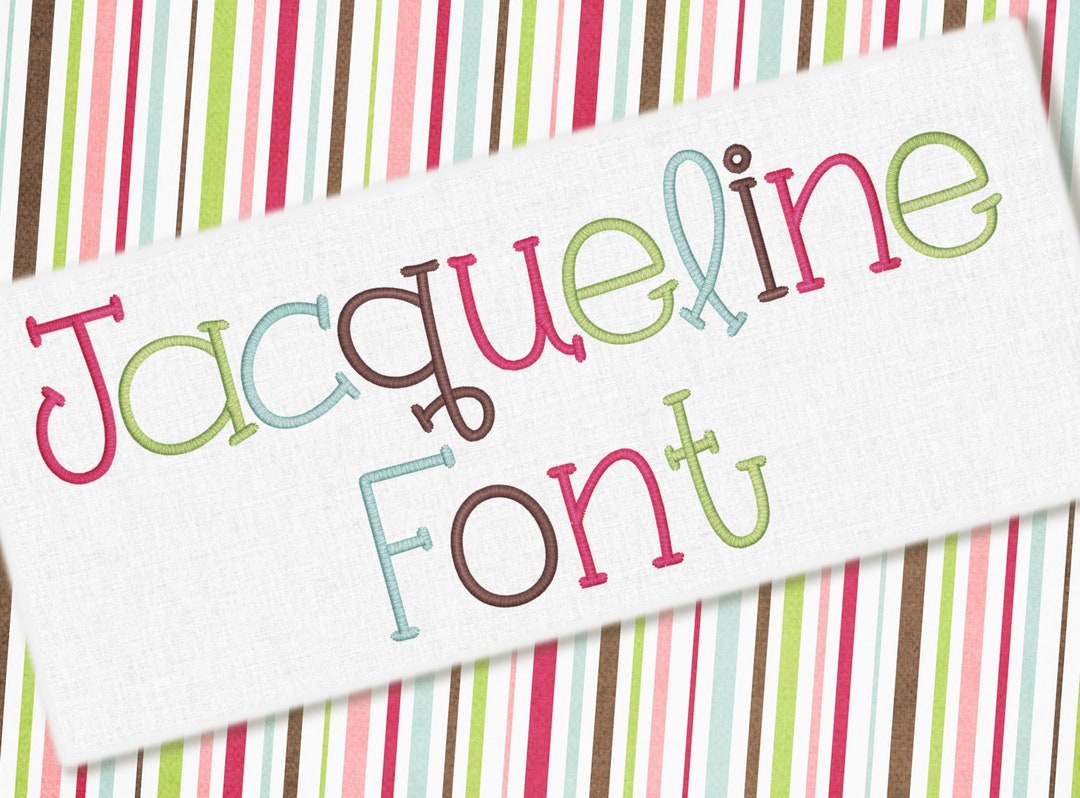 Jacqueline Embroidery Font Alphabet Design Embroidery Font Monogram ...