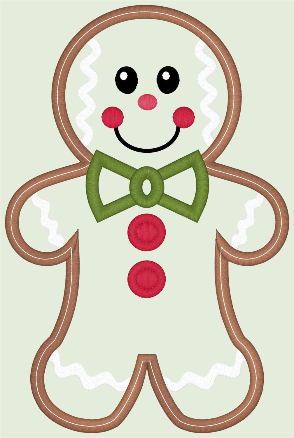 Gingerbread Boy Christmas Applique Cookie Design Christmas - Etsy