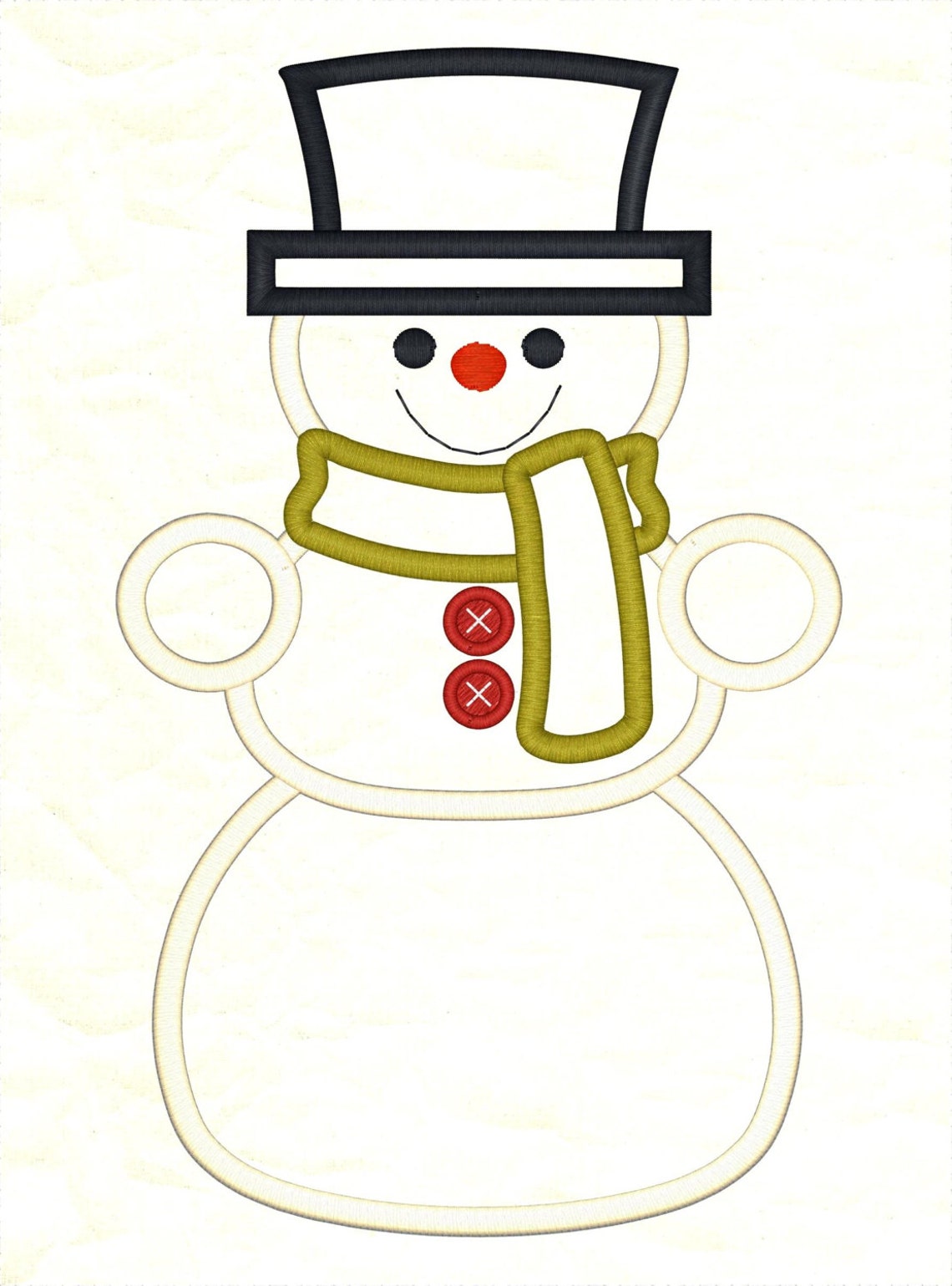 Snowman Applique Embroidery Design Winter Design Snowman | Etsy