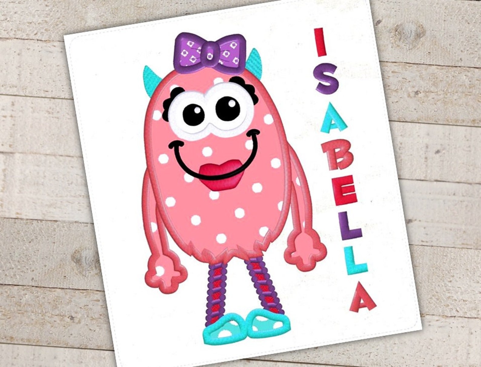 Monster Applique Embroidery Design Scary Design Alien | Etsy